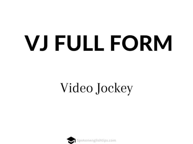 VJ Full Form | What Is VJ And RJ? Business English | Spoken English & Tips
