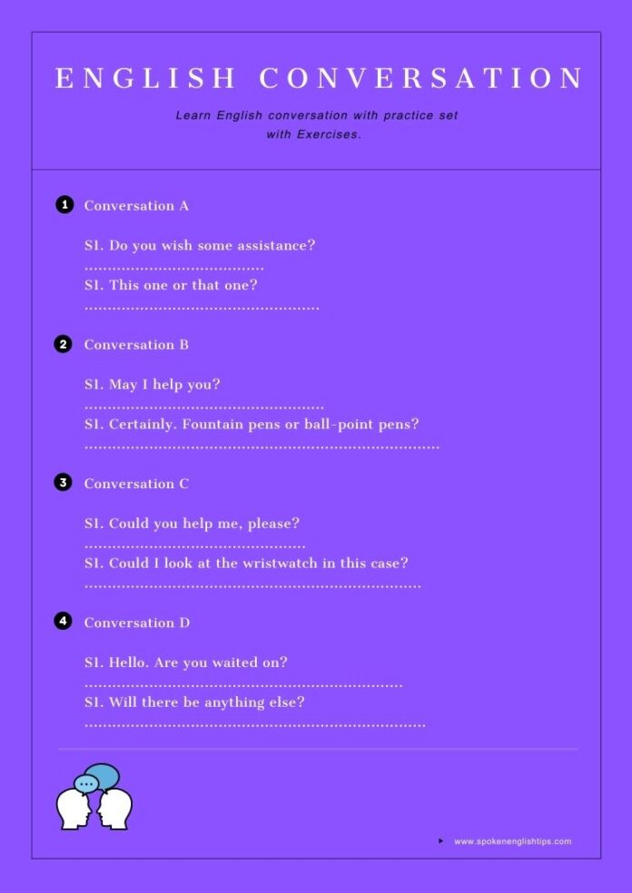 English Conversation Practice Exercise – Getting Help In Stores