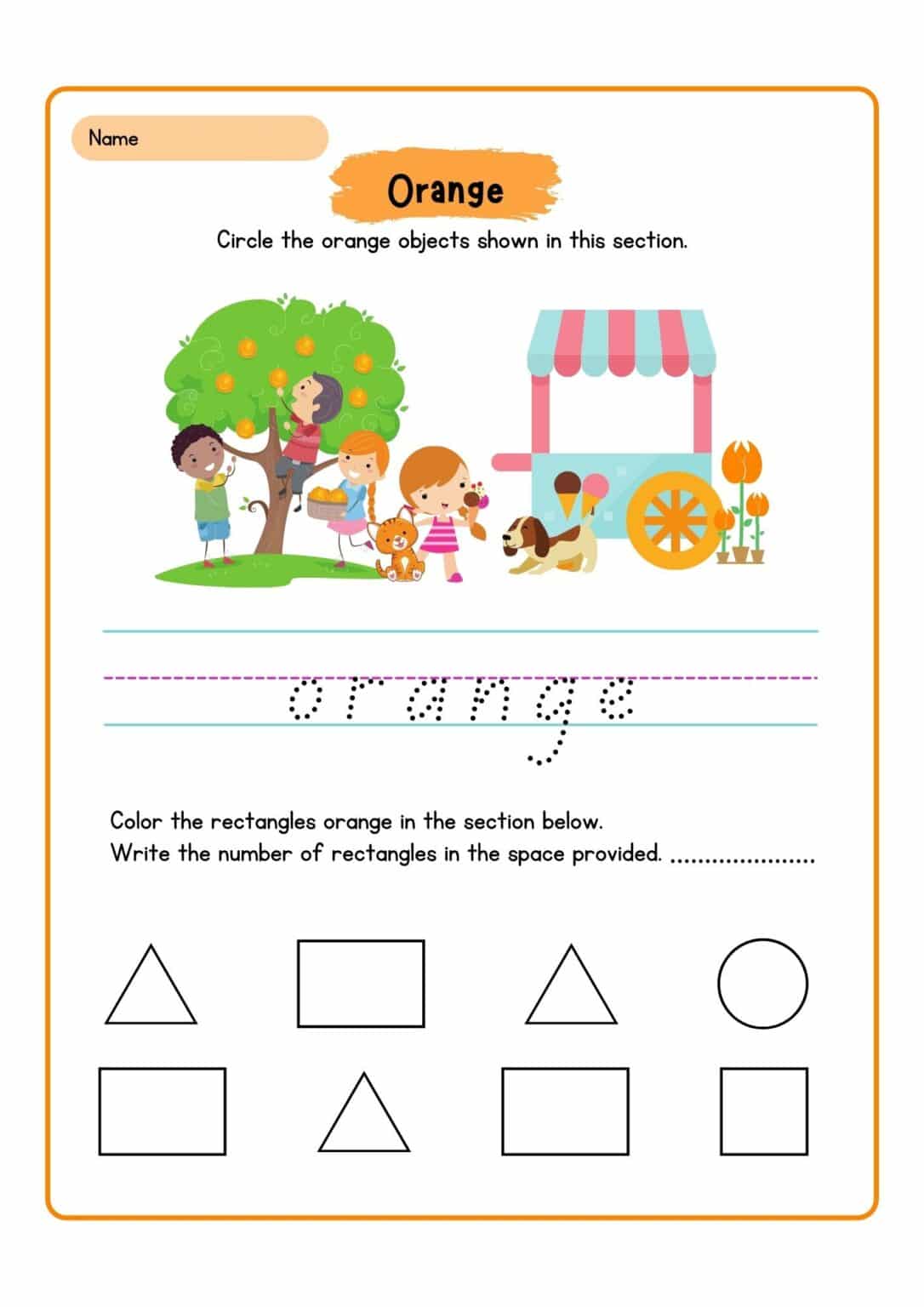 Rectangle Shape Activities Free Worksheets Printable For Kindergarten