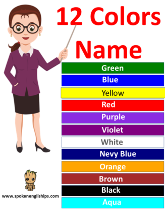 Colors Name In English With Pictures » SpokenEnglishTips.com