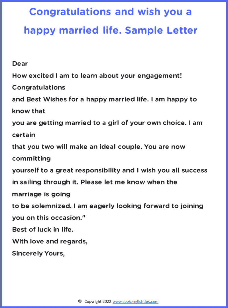 Letters Matching For Marriage | Letter Of Engagement Sample