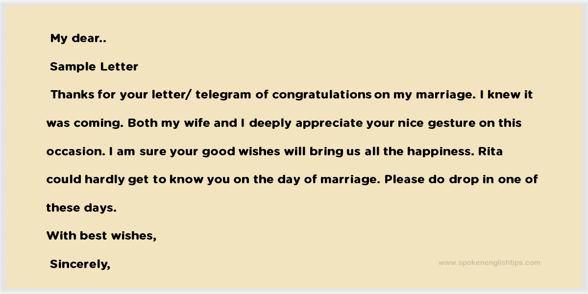 How To Write Letter To Thank You For The Congratulations?