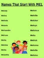 100 Names That Start With MEL For Boys And Girls