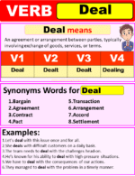 Deal Verb Forms– Past Tense, Past Participle & V1V2V3