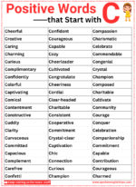 701 Positive Words That Start With C (Good, Kind, Nice C Words)