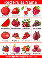 Red Fruits Name - Learn Name Of Red Fruit List With Examples