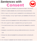 Consent In Sentence - Examples