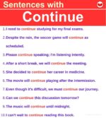 Continue In A Sentence: Definition & Examples