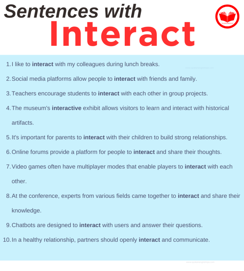 Interact In A Sentence - Examples
