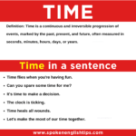 Time In A Sentence: Examples